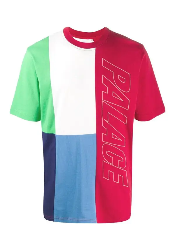 PALACE Flaggin Colour-block T-shirt - Red