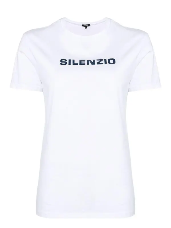 Aspesi Silenzio Print T-shirt - White