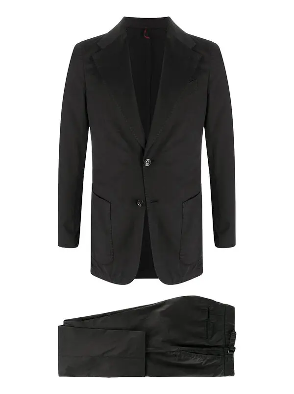 DELL'OGLIO Fitted Two-piece Suit - Black