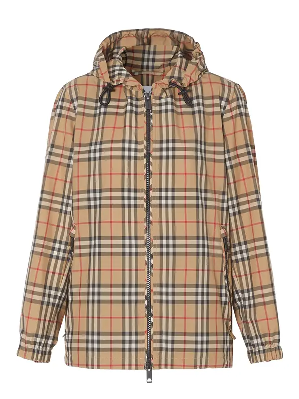 Burberry Vintage Check Hooded Jacket - Neutrals