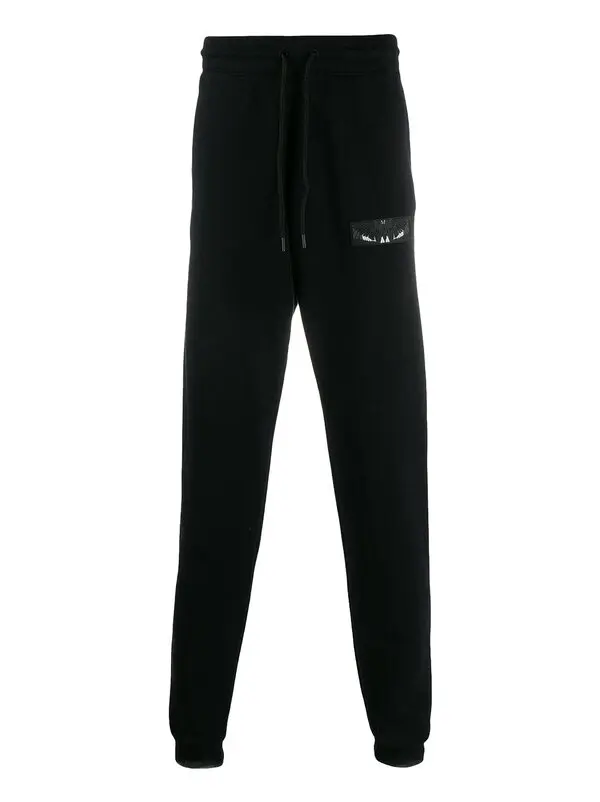 COUNTY OF MILAN Wings Patch Track Pants - Black