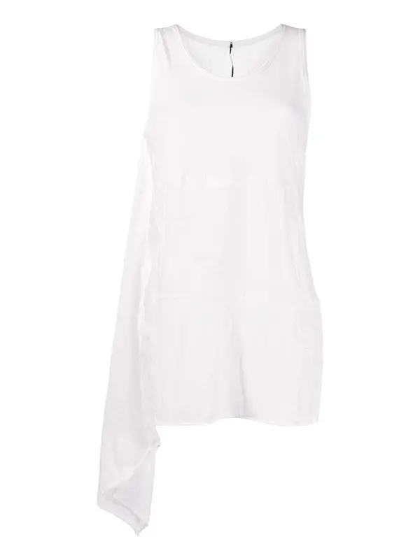 Masnada Draped Panel Tunic - White