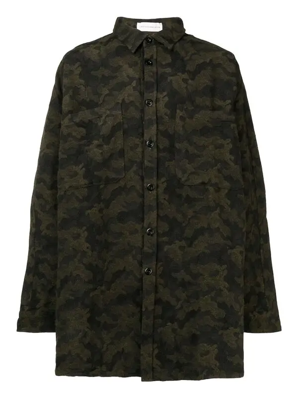 Faith Connexion Camouflage Print Shirt - Gold
