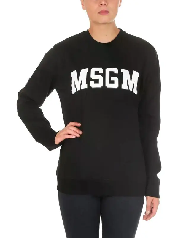 MSGM Logo-print Sweater - Black