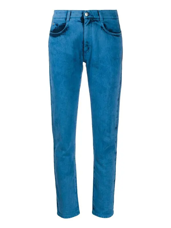 Stella McCartney Bleached Slim Fit Jeans - Blue