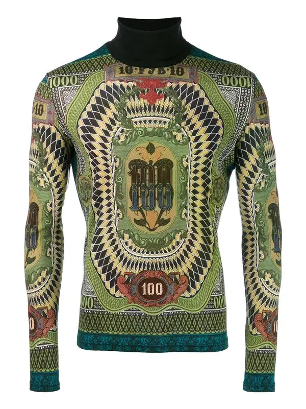 Jean Paul Gaultier 1994 $100 Roll Neck Sweater - Multicolour