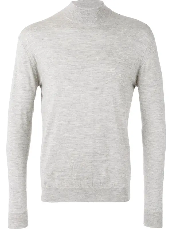 N.peal Fine Gauge Mock Neck Jumper - Grey