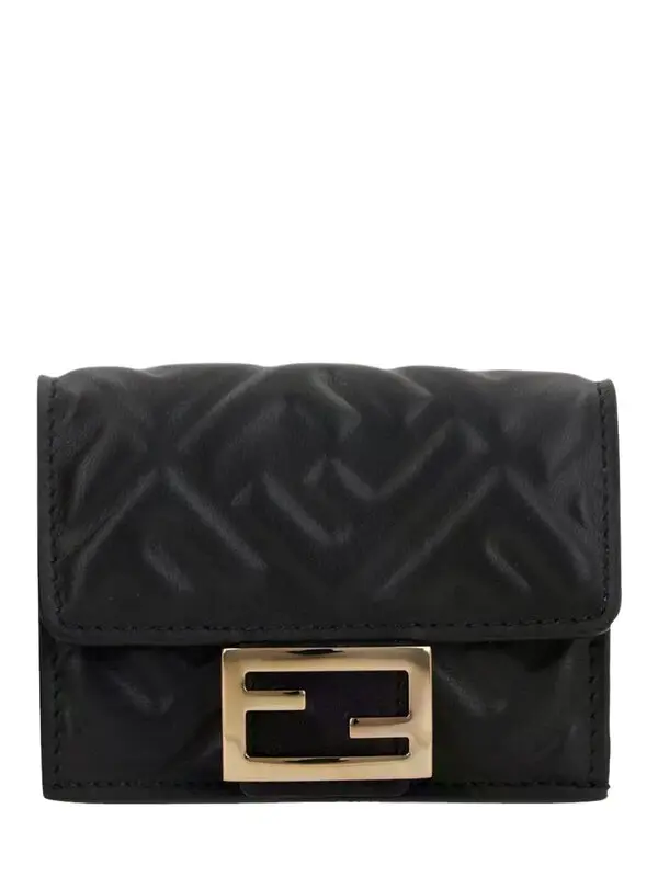 Fendi Monogram-pattern Leather Wallet - Black