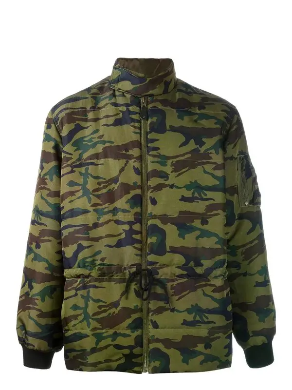 Jean Paul Gaultier Camouflage Padded Jacket - Green