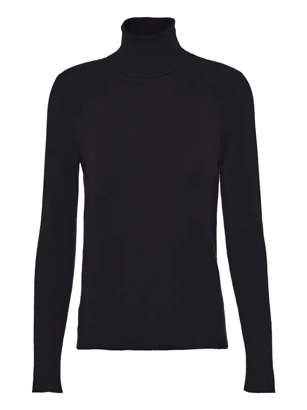 Prada Cashmere-silk Roll-neck Jumper - Black