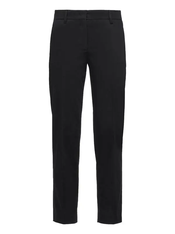 Prada Cropped Tailored Trousers - Black