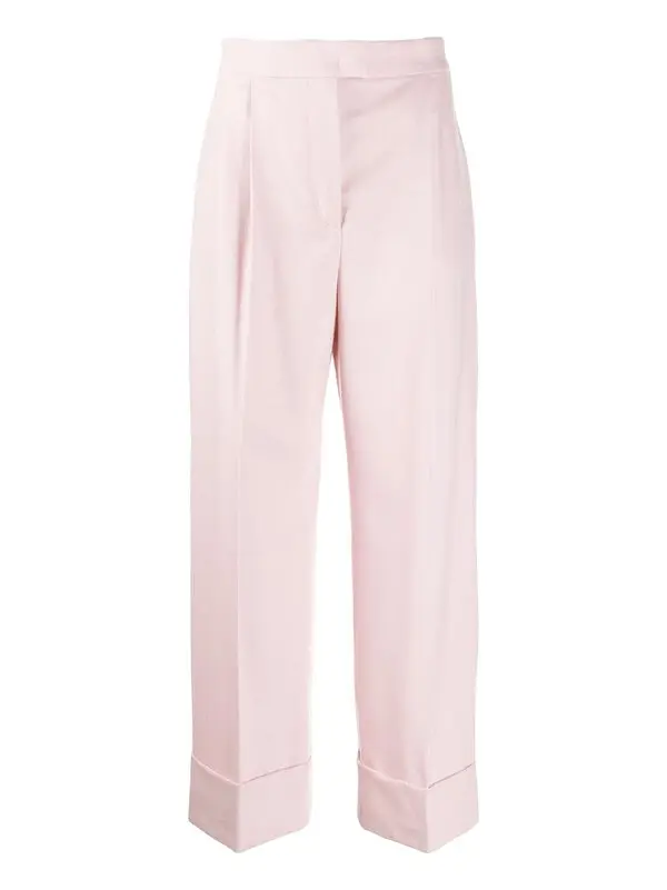 Alberta Ferretti High-waisted Palazzo Trousers - Pink