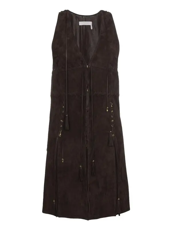 Chloé Longline Gilet - Brown