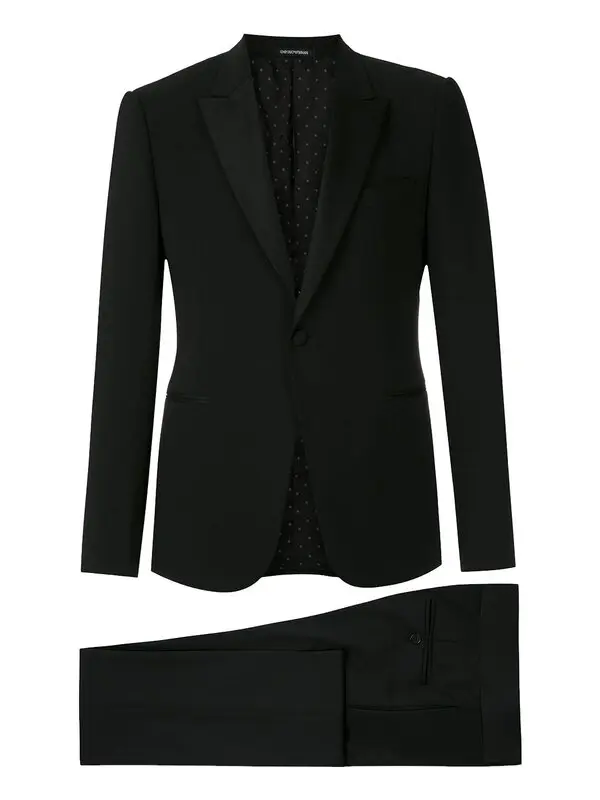 Emporio Armani Fitted Two-piece Suit - Black