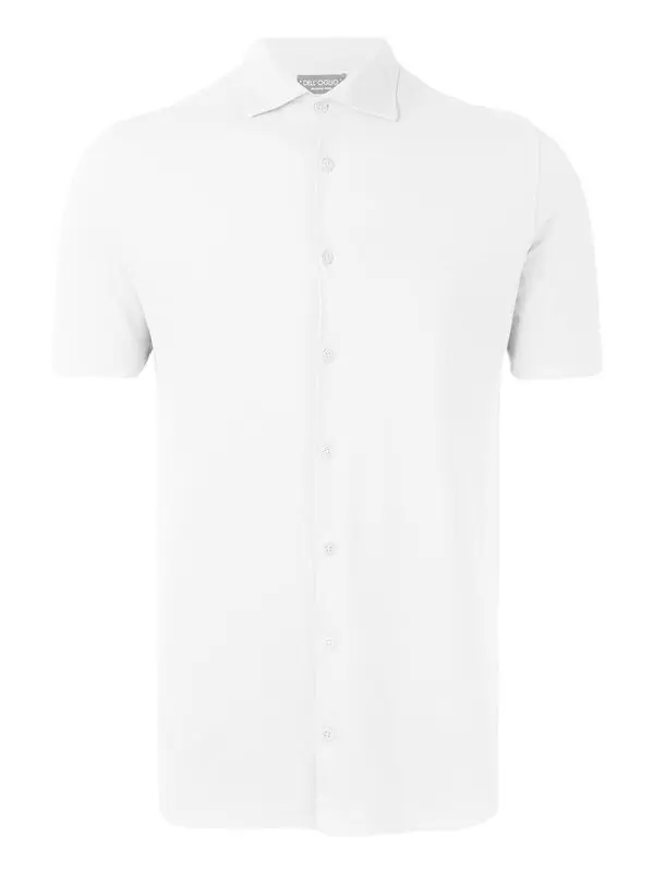 DELL'OGLIO Knitted Polo Shirt - White
