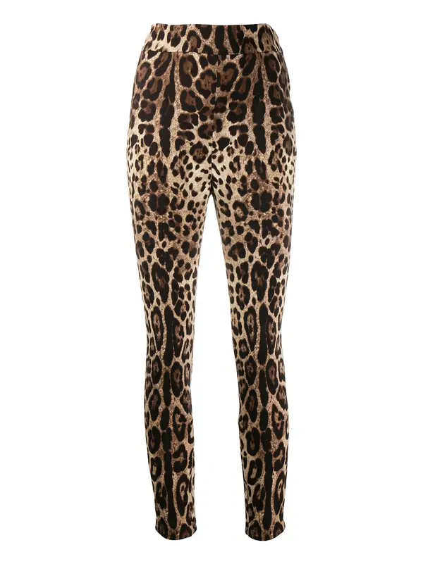 Dolce & Gabbana Leopard-print Cropped Leggings - Neutrals