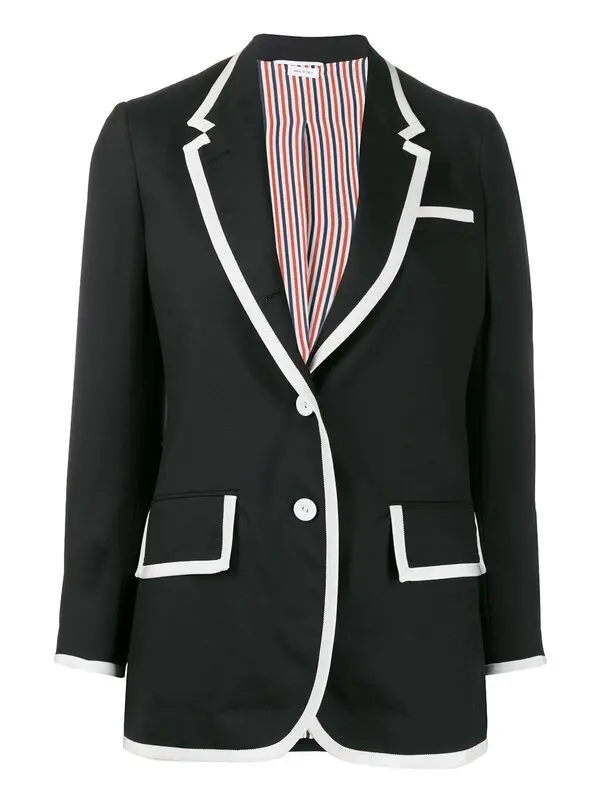 Thom Browne Super 120s Plain Weave Jacket - Black