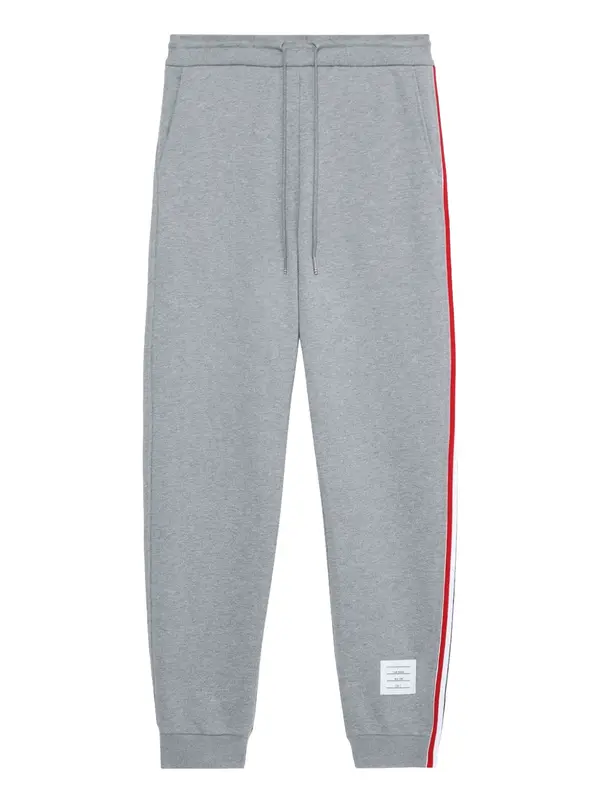 Thom Browne Rwb Stripe-trimmed Track Pants - Grey