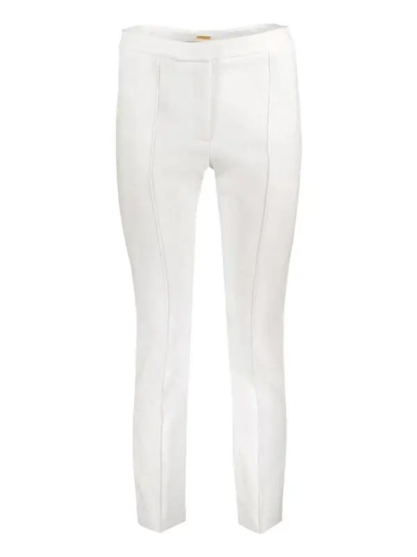 Adam Lippes Cropped Stovepipe Trousers - White