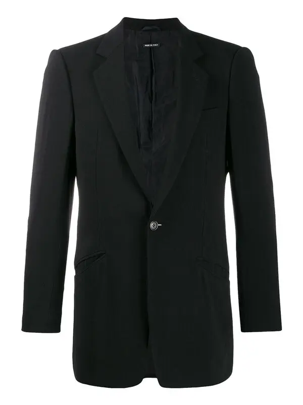 Giorgio Armani 1990s Tailored Blazer - Black