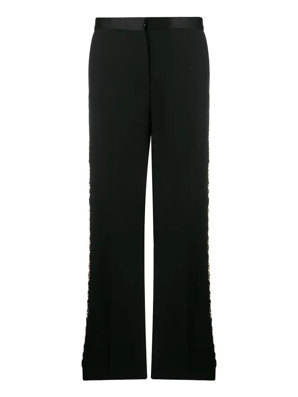 Versace Greca-chain Tailored Trousers - Black