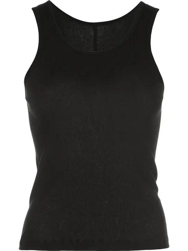 Wardrobe.NYC Ribbed Slim-fit Tank Top - Black