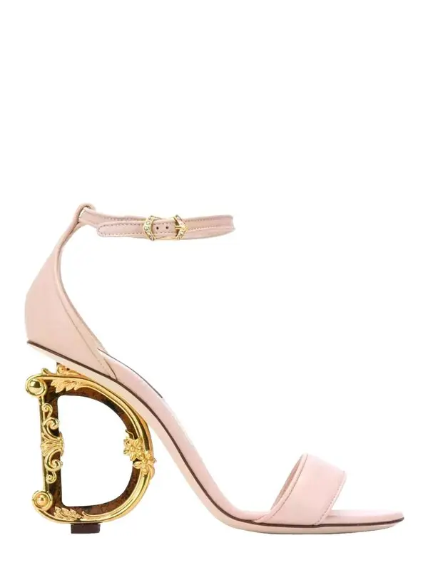 Dolce & Gabbana Baroque Dg 105mm Leather Sandals - Pink