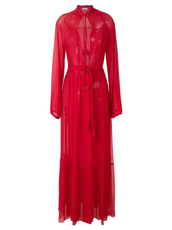 AMIR SLAMA Silk Maxi Dress - Red