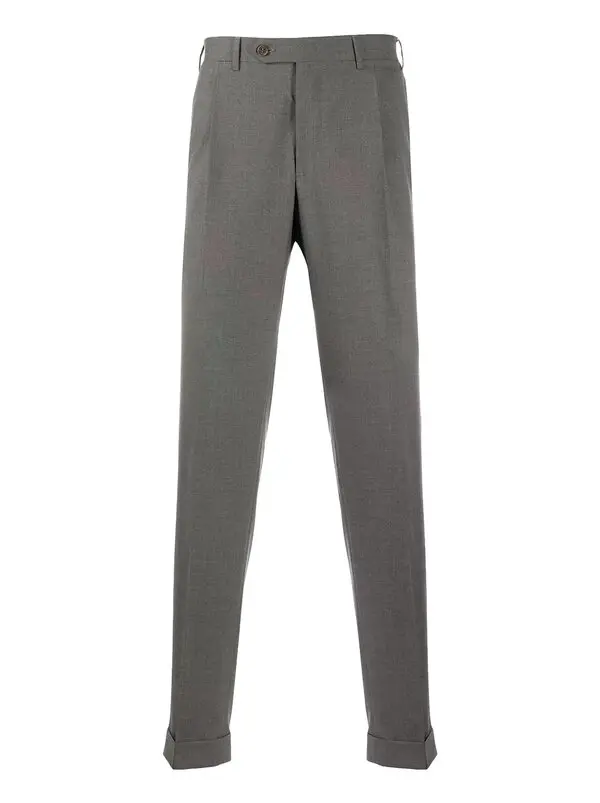 Canali Straight-fit Tailored Trousers - Grey