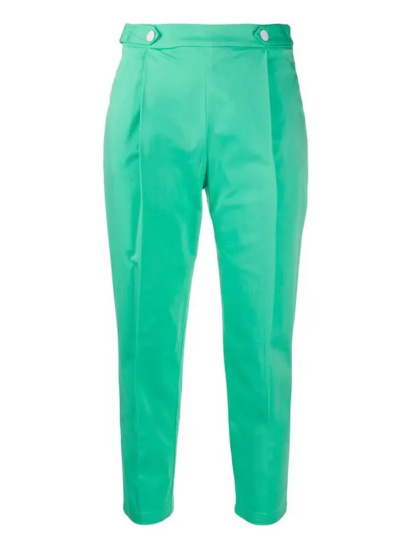 Moschino Tapered Cropped Trousers - Green