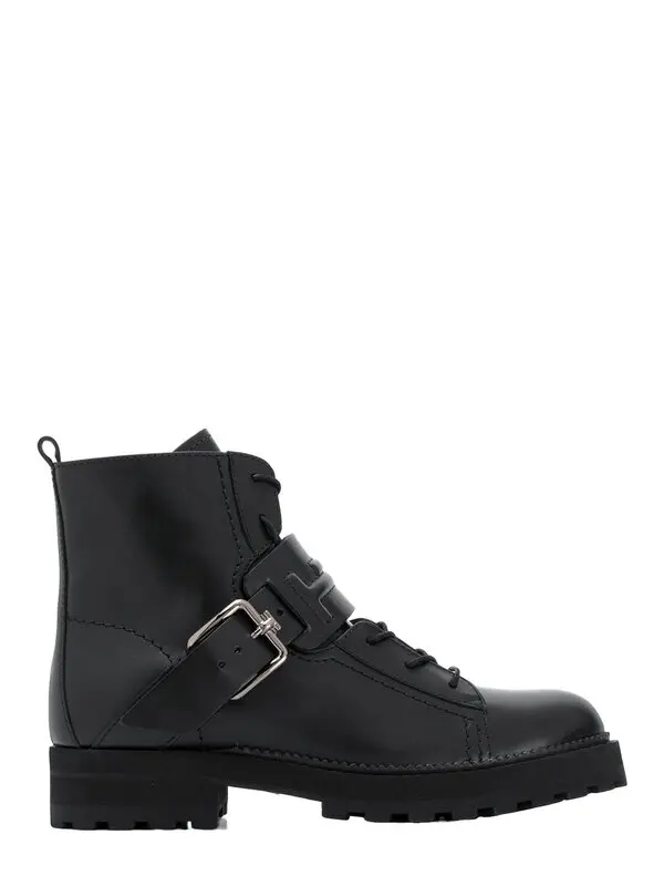 TOD'S Buckled Strap Boots - Black