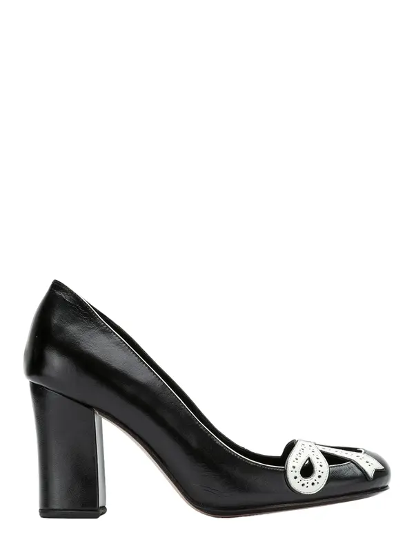 STUDIO CHOFAKIAN Panelled Leather Pumps - Black
