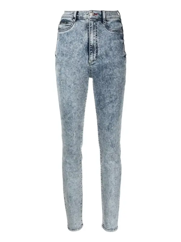 Philipp Plein Super High-waist Skinny Jeans - Blue