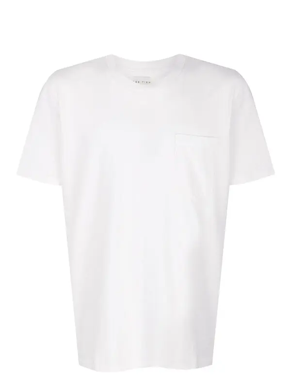 LES TIEN Chest Pocket Cotton T-shirt - White