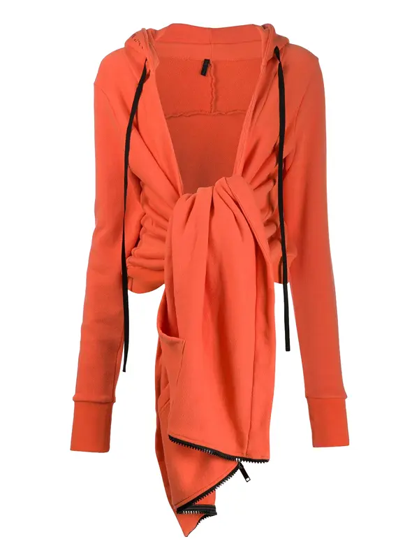 BEN TAVERNITI UNRAVEL PROJECT Tie Front Jacket - Orange