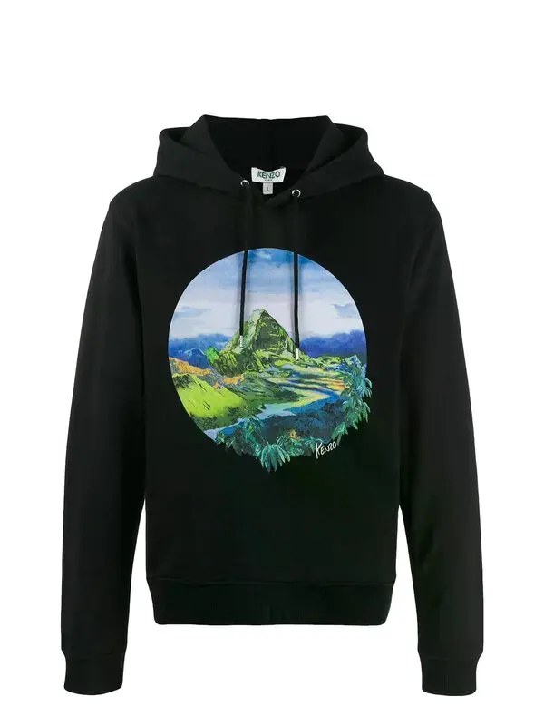 Kenzo Printed Landscape Hoodie - Black