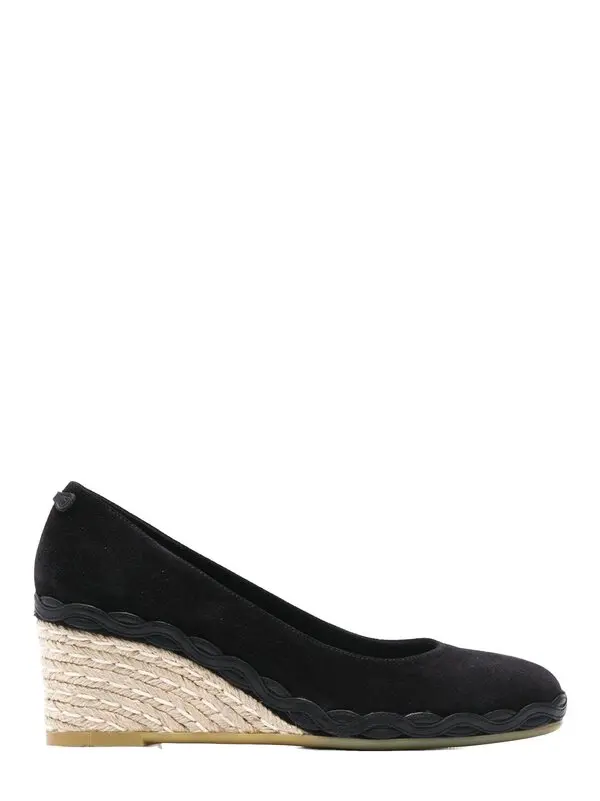 FERRAGAMO Capraia Espadrille Wedge Pumps - Black