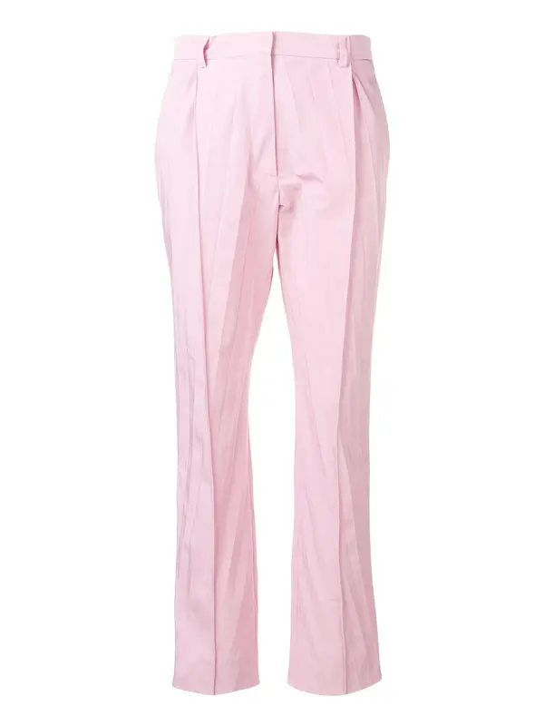 Valentino Garavani Pleated Cropped Trousers - Pink