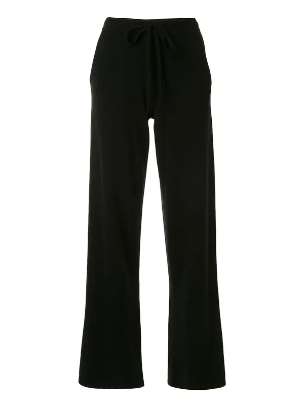 Chinti & Parker Wide Leg Track Pants - Black