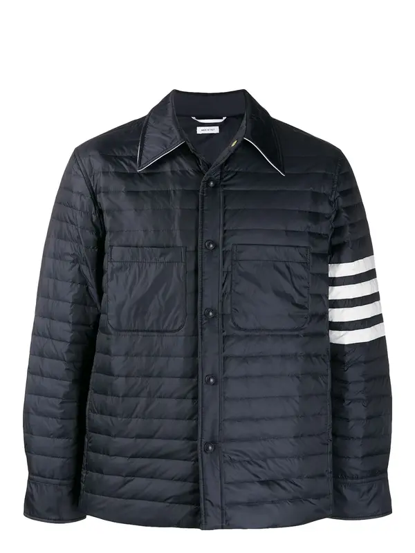 Thom Browne 4-bar Down Fill Shirt Jacket - Blue