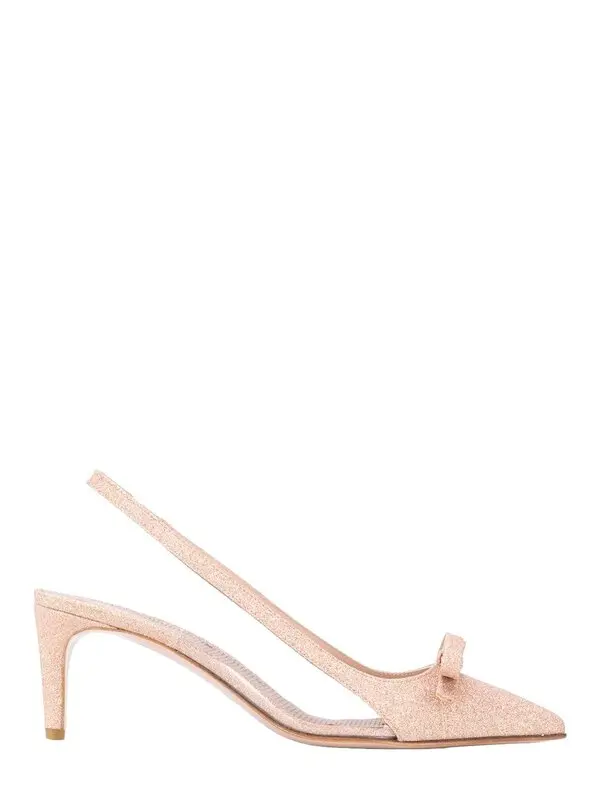 Red Valentino Sandie Glitter Slingback Pumps - Neutrals