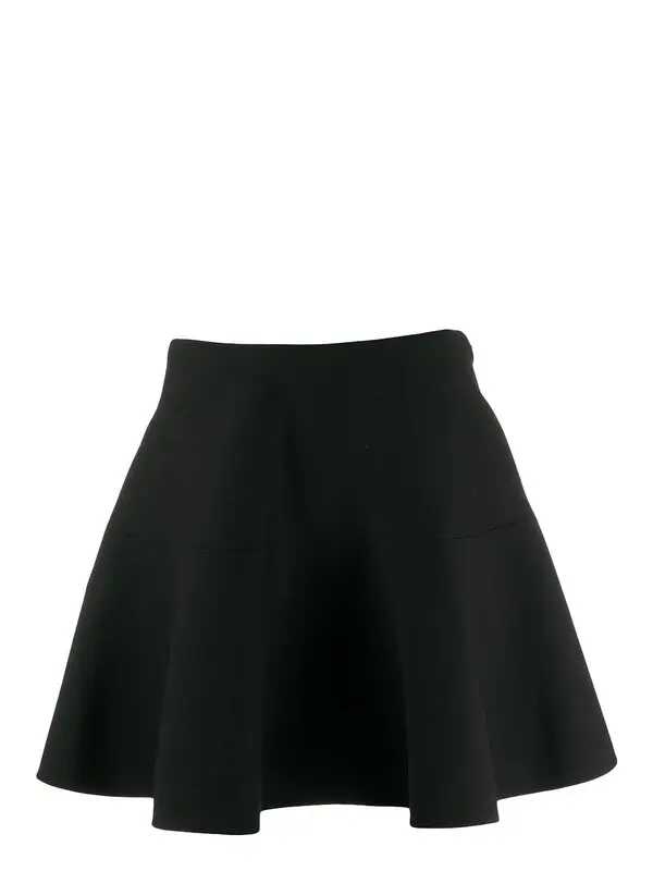 Valentino Garavani Flared A-line Mini Skirt - Black