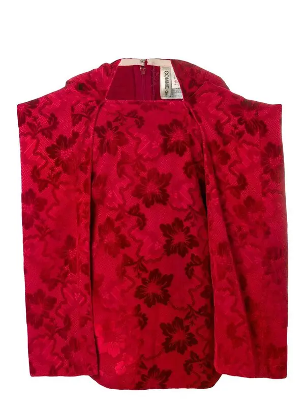 Comme Des Garçons 1996 Jacquard Blouse - Red