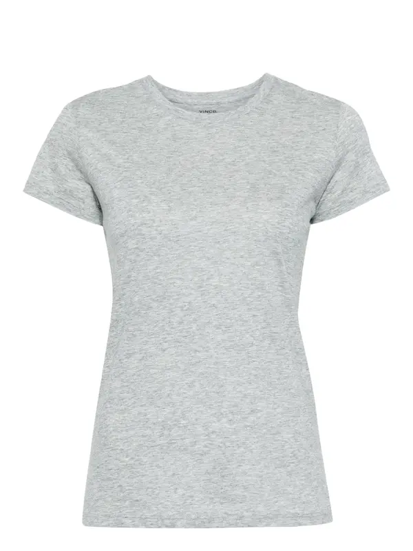 Vince Mélange-effect Cotton T-shirt - Grey
