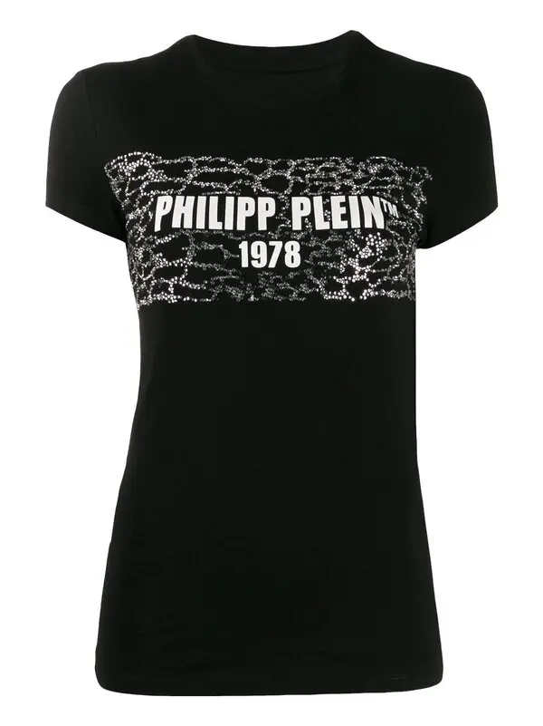 Philipp Plein Logo Slim-fit T-shirt - Black