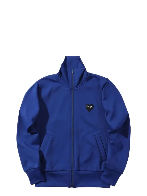 Play Comme Des Garcon Heart Logo-patch Track Jacket - Blue