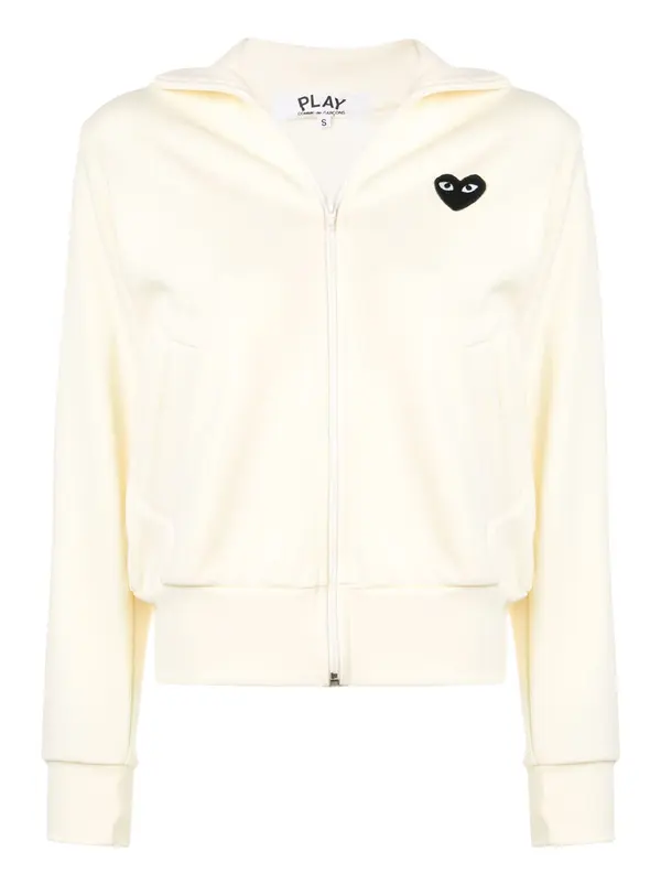Play Comme Des Garcon Heart Logo-patch Track Jacket - Yellow