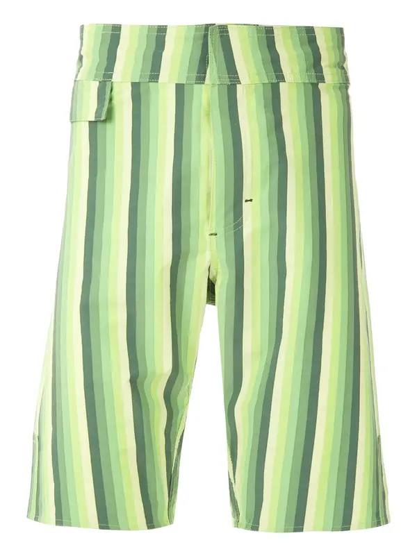 AMIR SLAMA Striped Swimming Shorts - Green