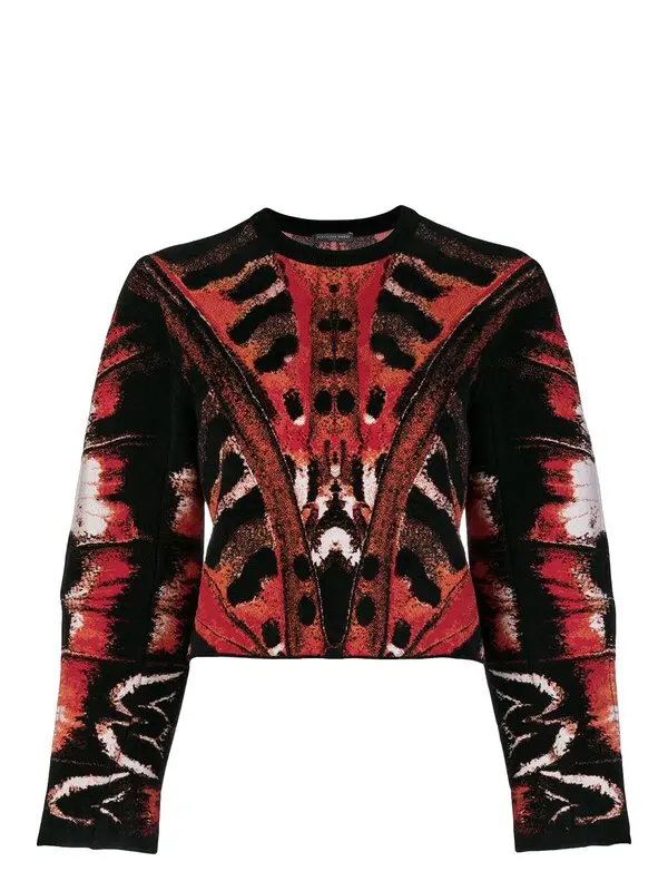 Alexander McQueen Printed Silk Blend Blouse - Black