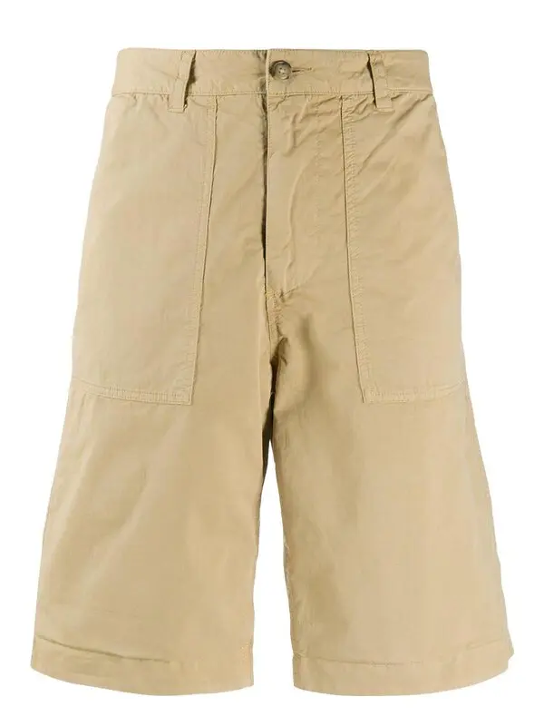 Woolrich Beige Cotton Contrast Hem Shorts - Neutrals